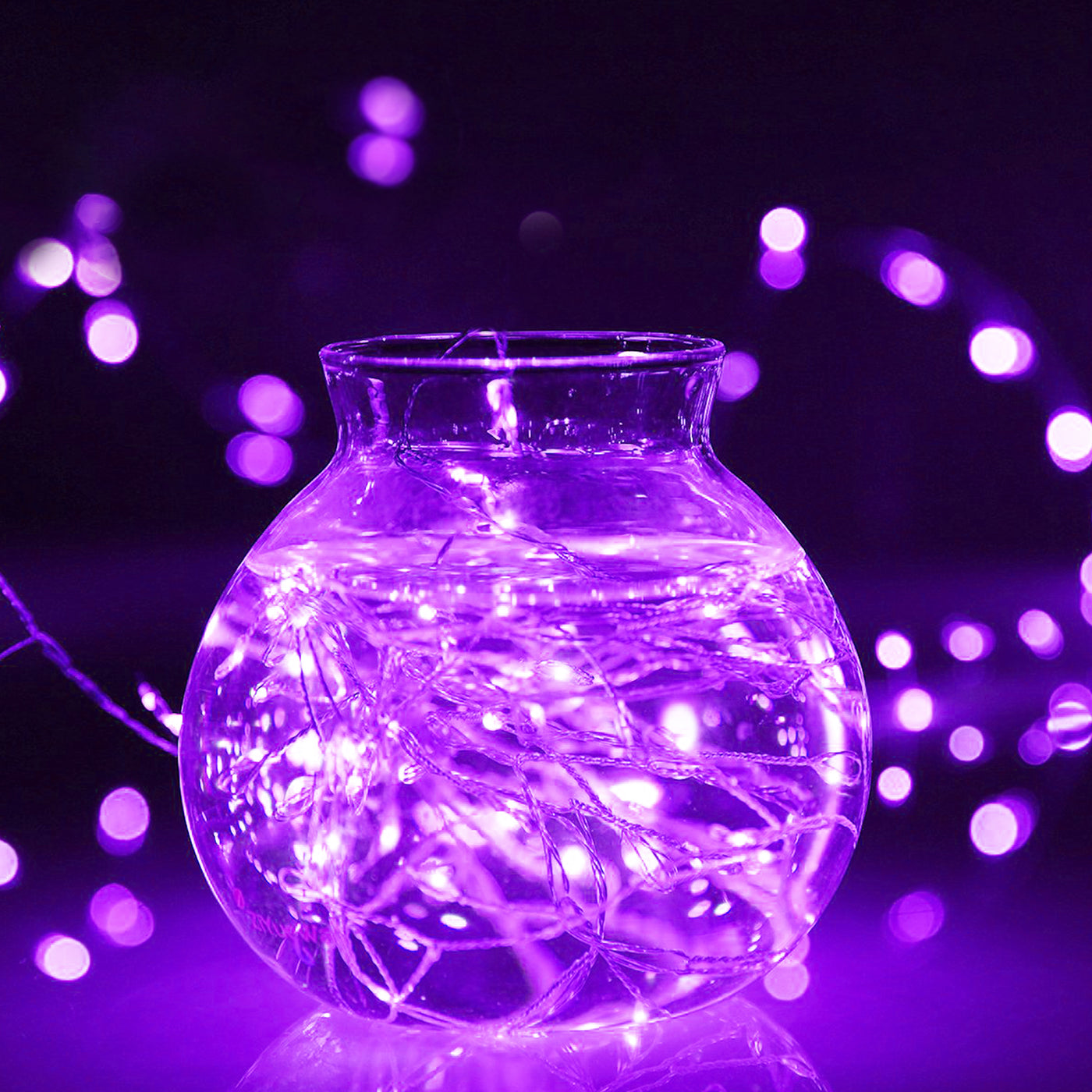 Shop 6.5ft Purple Mini LED Fairy Lights Battery Operated - Onforu